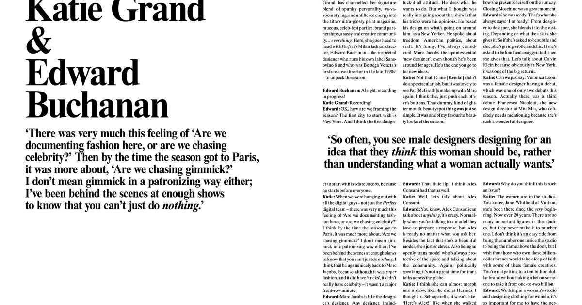 Katie Grand & Edward Buchanan - System Collections Issue No. 1 – Autumn ...