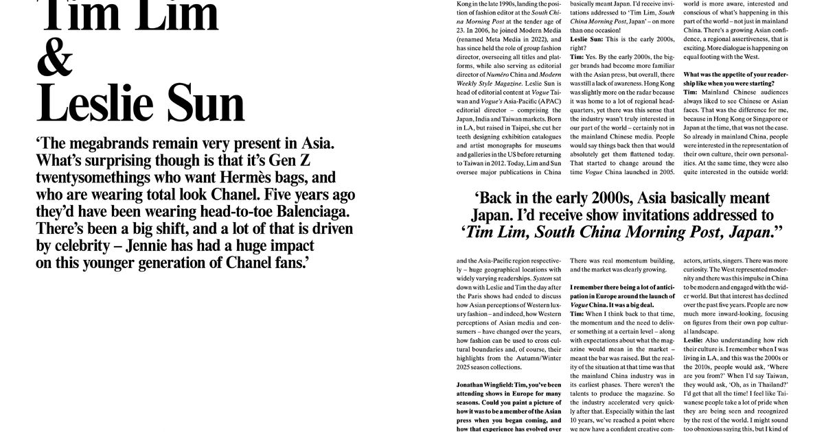 Tim Lim & Leslie Sun - System Collections Issue No. 1 – Autumn/Winter ...
